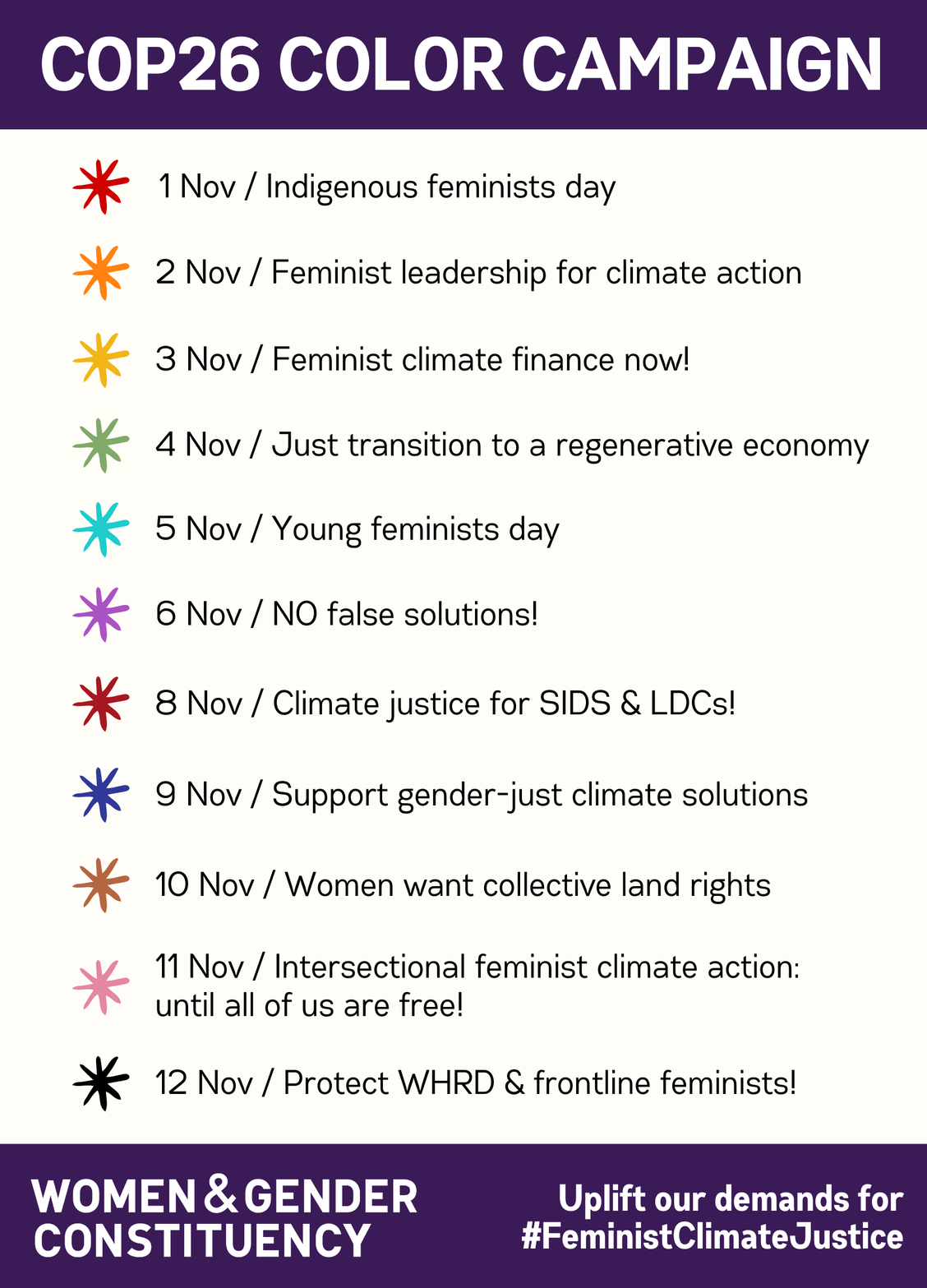 Join our Color Campaign at COP26! - WEDO