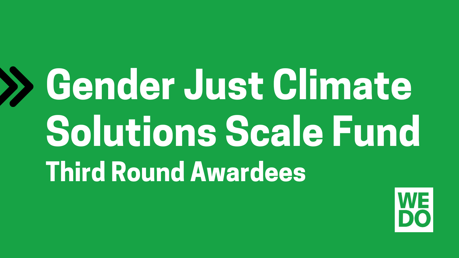 New Round of Awardees of the Gender Just Climate Solutions Scale Fund Announced at COP27 - WEDO