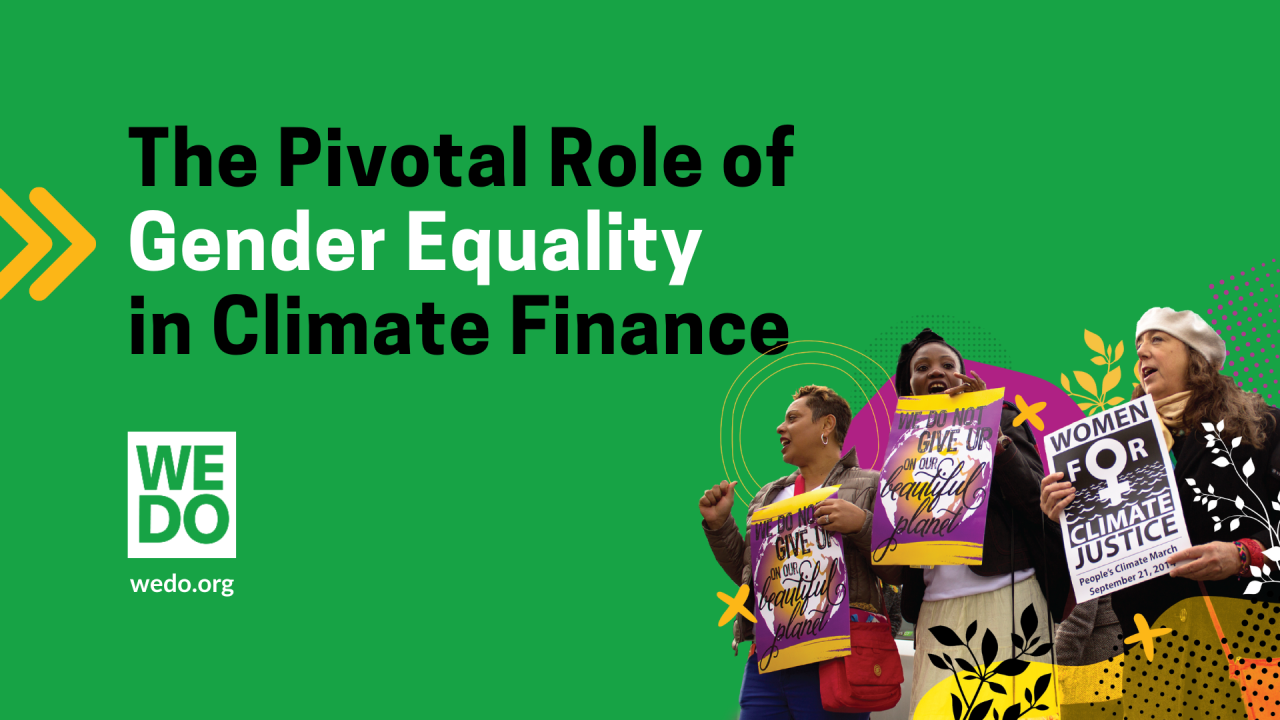 The Pivotal Role of Gender Equality in Climate Finance - WEDO